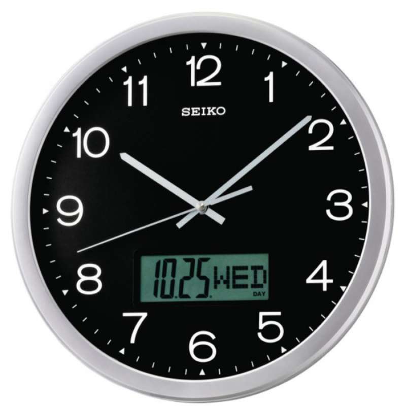 Promo Jam Dinding Seiko Japan Tanggal Hari Qxl007a Qxl007 Black ...