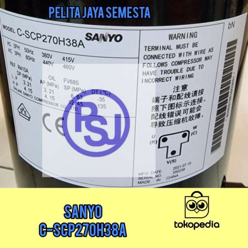 Promo Kompresor Ac Sanyo C-scp270h38a / Compressor Sanyo Cscp270 Diskon ...