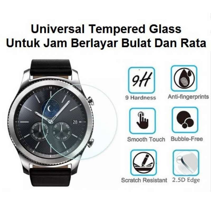 Jual Tempered Glass Jam Tangan Universal Diameter Smart Watch Anti ...