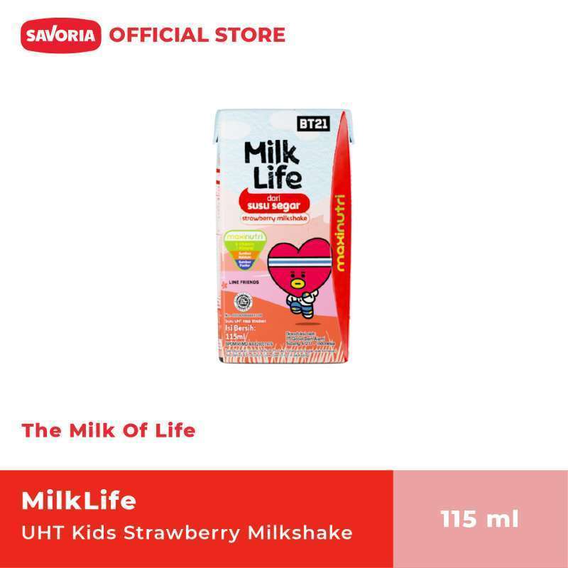 Promo Paket Go To School - Milklife Uht Stroberi Milkshake [115 Ml X 6] Diskon 38% Di Seller ...