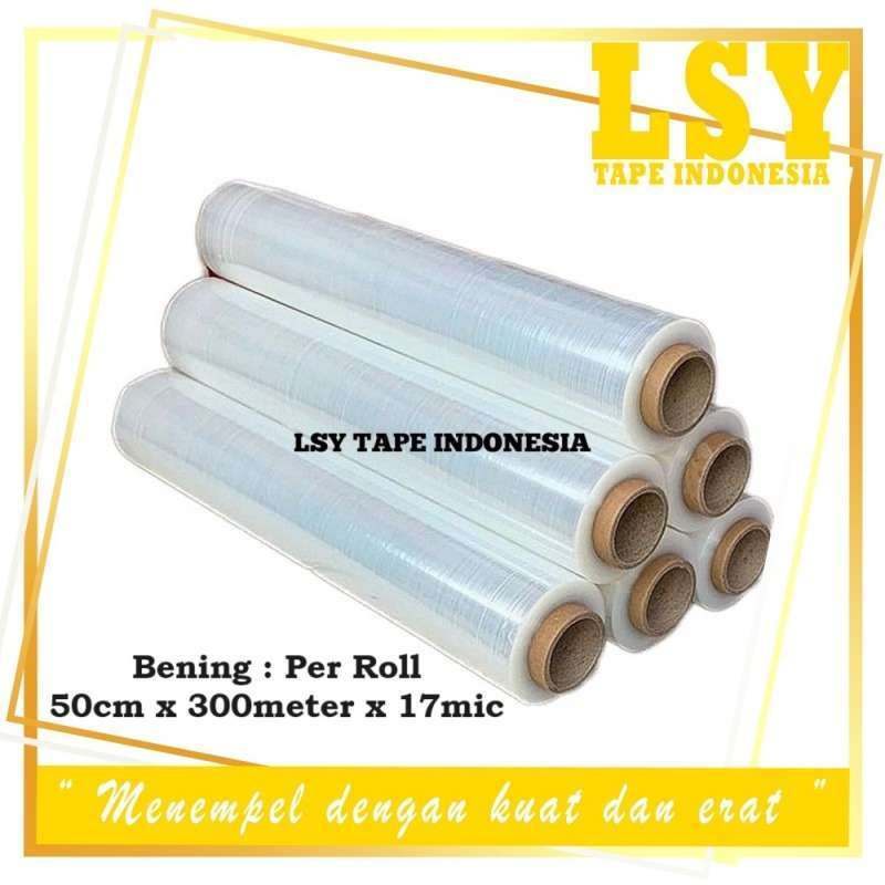 Promo Lsy Plastik Wrapping Bening Stretch Film 50cm X 300meter X 17mic Full Diskon 50% Di Seller ...