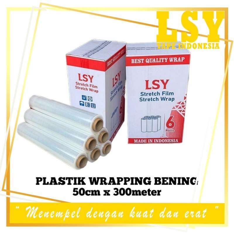 Promo Lsy Plastik Wrapping Bening Stretch Film 50cm X 300meter X 17mic Full Diskon 50% Di Seller ...