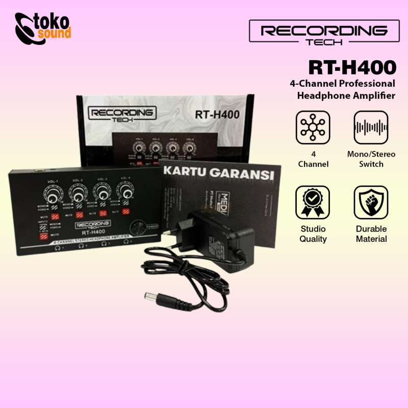 Jual Recording Tech Rt-h400 - 4 Channel Headphone Amplifier Di Seller Tokosound Proaudio ...