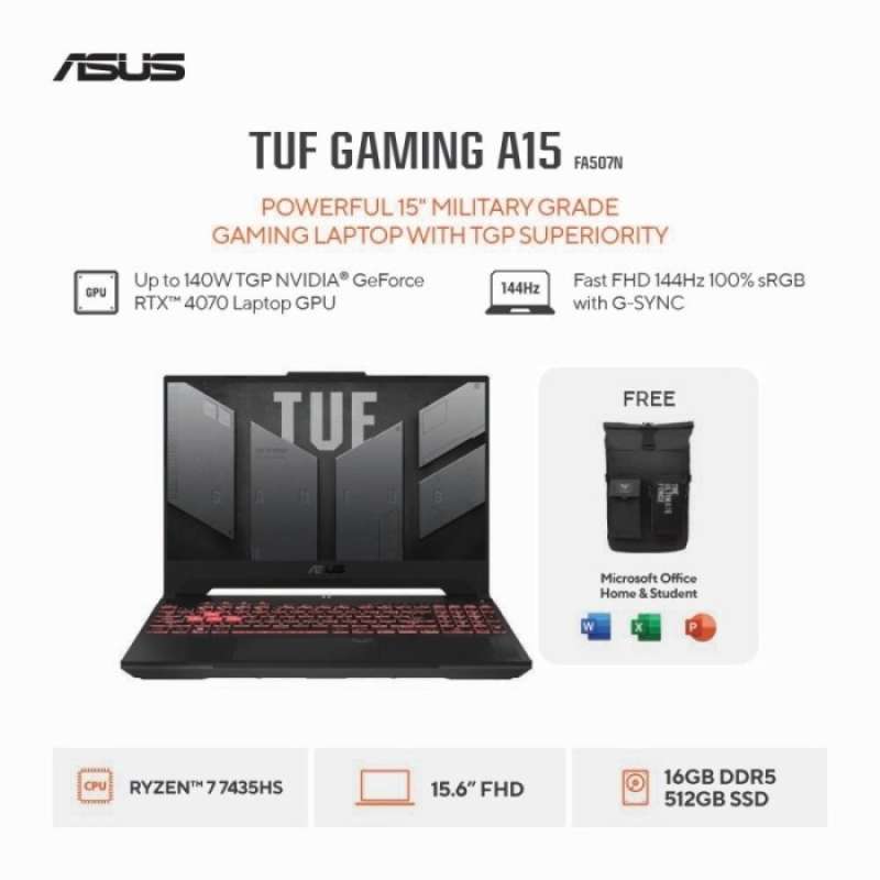 Promo Asus Tuf Gaming A15 Fa507nur-r745k6m-om - Mecha Gray [amd Ryzen ...