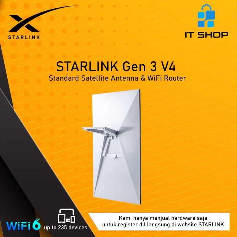 Jual Starlink Gen 3 V4 Satellite Internet Kit Dual Band Antenna & Wifi ...