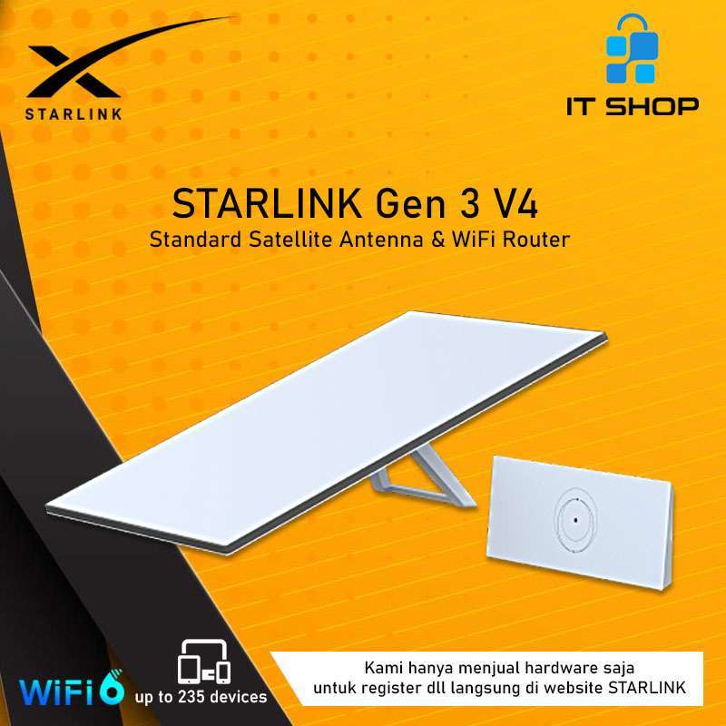 Jual Starlink Gen 3 V4 Satellite Internet Kit Dual Band Antenna & Wifi Router Di Seller It Shop ...