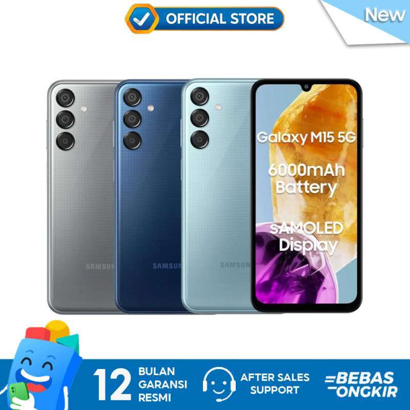 Promo Samsung Galaxy M15 5g 6/128 Gb Garansi Resmi - Dark Blue Diskon ...