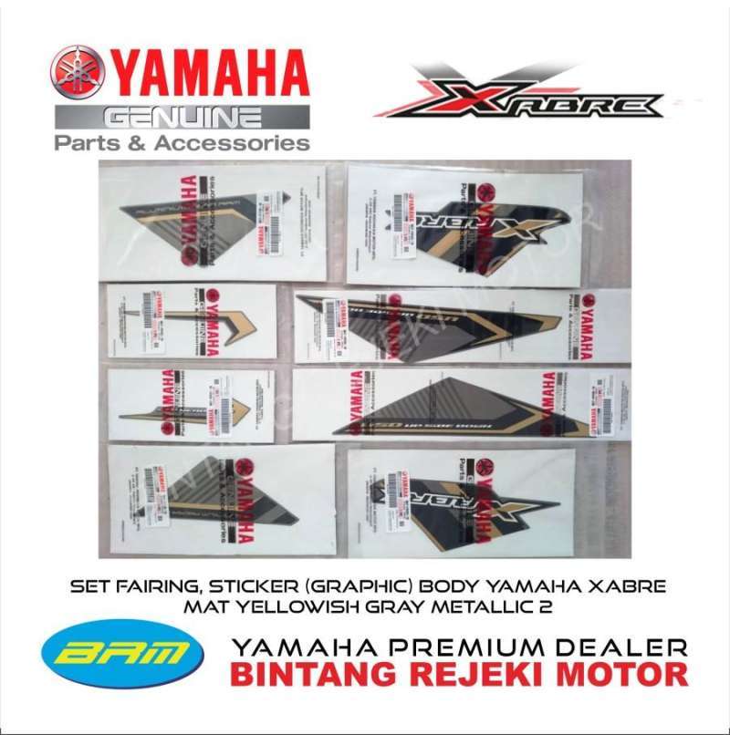 Jual Fairing, Sticker Set (graphic) Body Yamaha Xabre Mat Yellowish ...