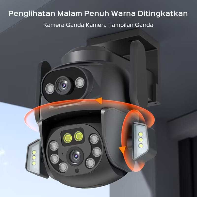 Promo Han River Cctv 6pm Kamera Pengawas Outdoor 360° Dual Lens ...
