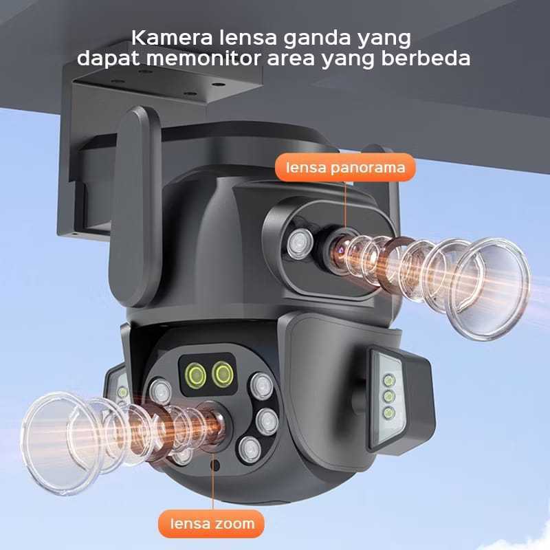 Promo Han River Cctv 6pm Kamera Pengawas Outdoor 360° Dual Lens ...