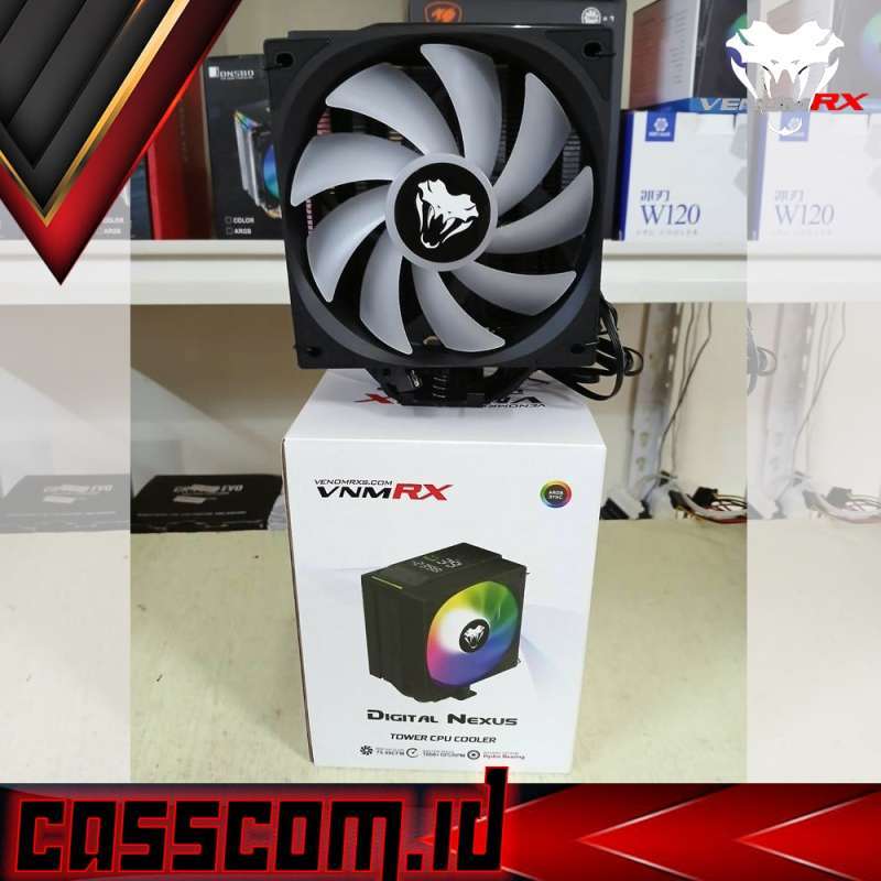 Jual Venomrx Digital Nexus Cpu Cooler Argb 12cm 4 Pipe - Fan Processor ...