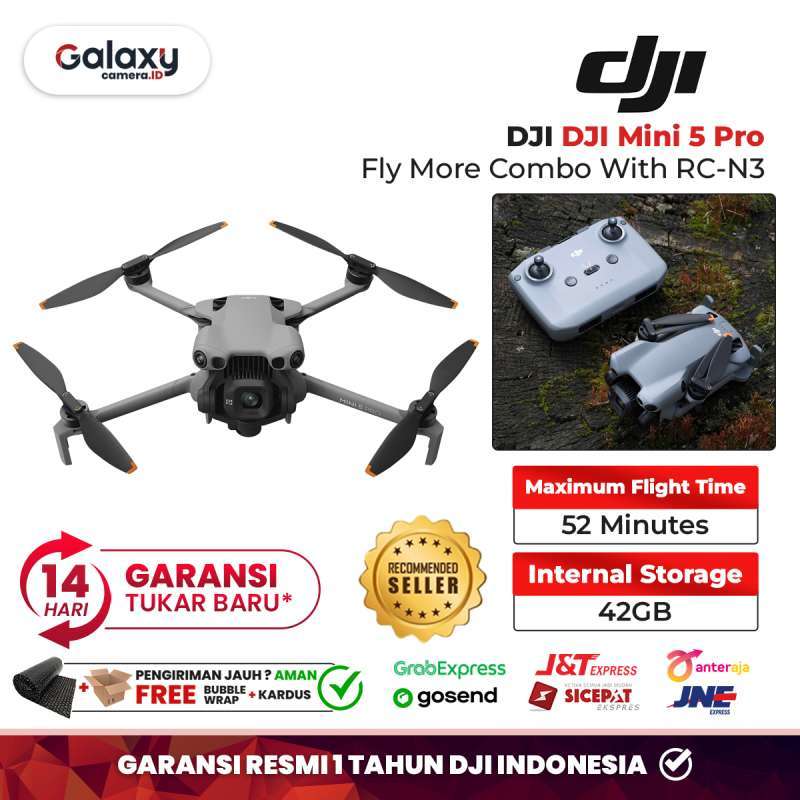 Promo Dji Mini 5 Pro Fly More Combo With Rc-n3 Drone Camera Garansi ...