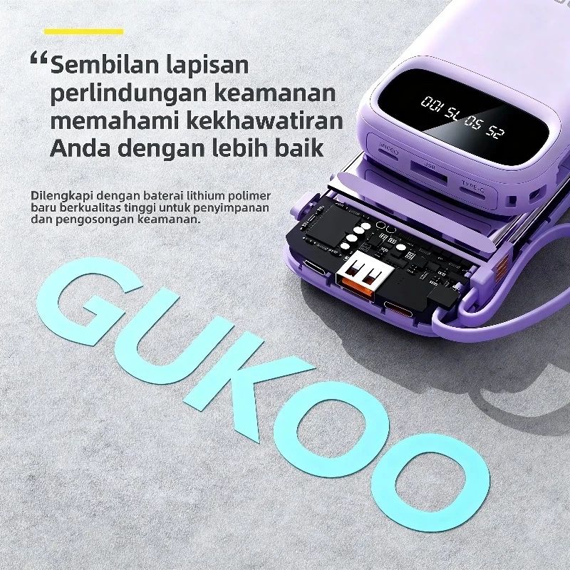 Jual Power Bank 20000mah Fast Charging, 4 Kabel USB Included - Bisa ...