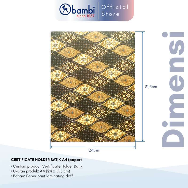 Promo Bambi Map Sertifikat A4 Kain Batik / Certificate Holder ...