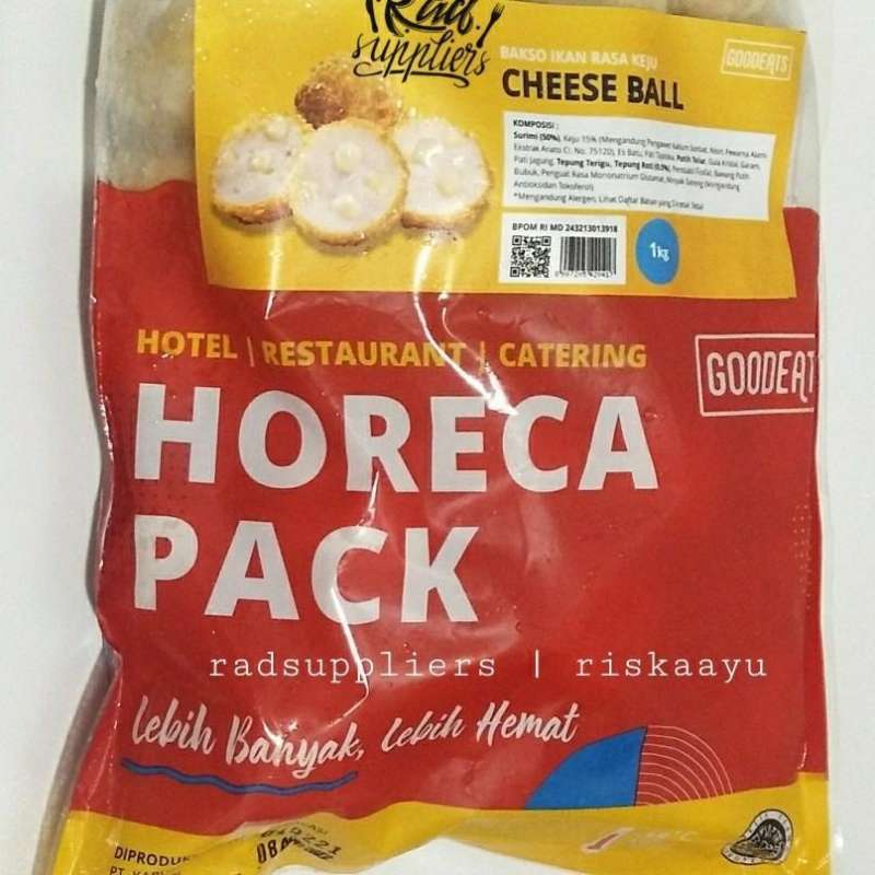 Jual GoodEats Cheese Fish Ball 1kg, Bakso Ikan Rasa Keju, HALAL ...