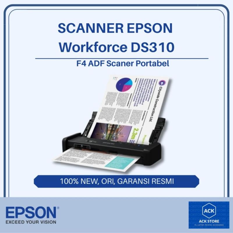 Jual Scanner Epson Workforce Ds310 Portable Document Auto 20sheetfed Di ...