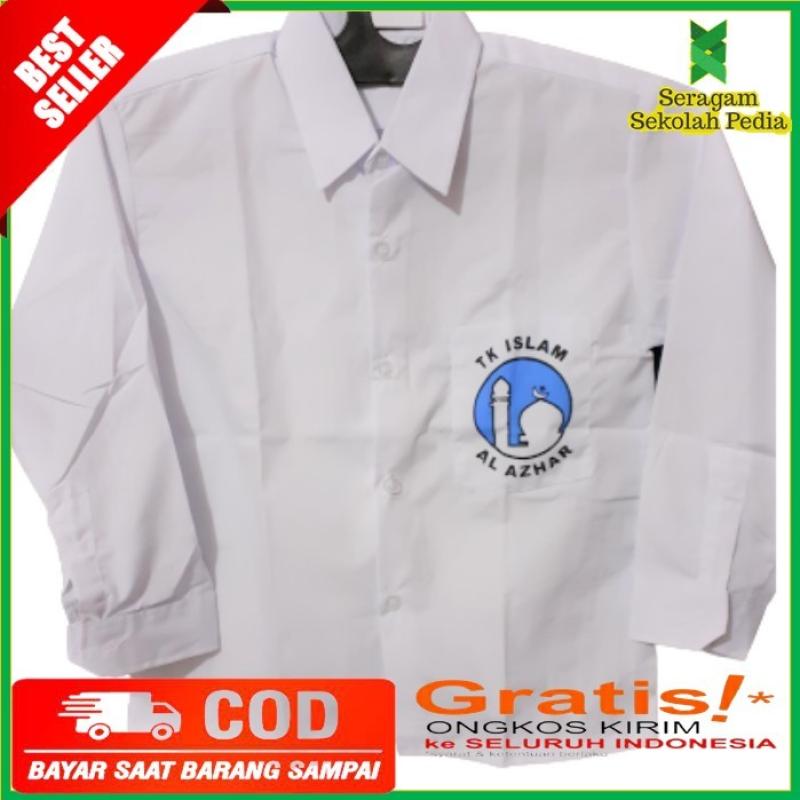 Promo Baju Seragam Sekolah Tk Al-azhar Lengan Panjang Warna Putih ...