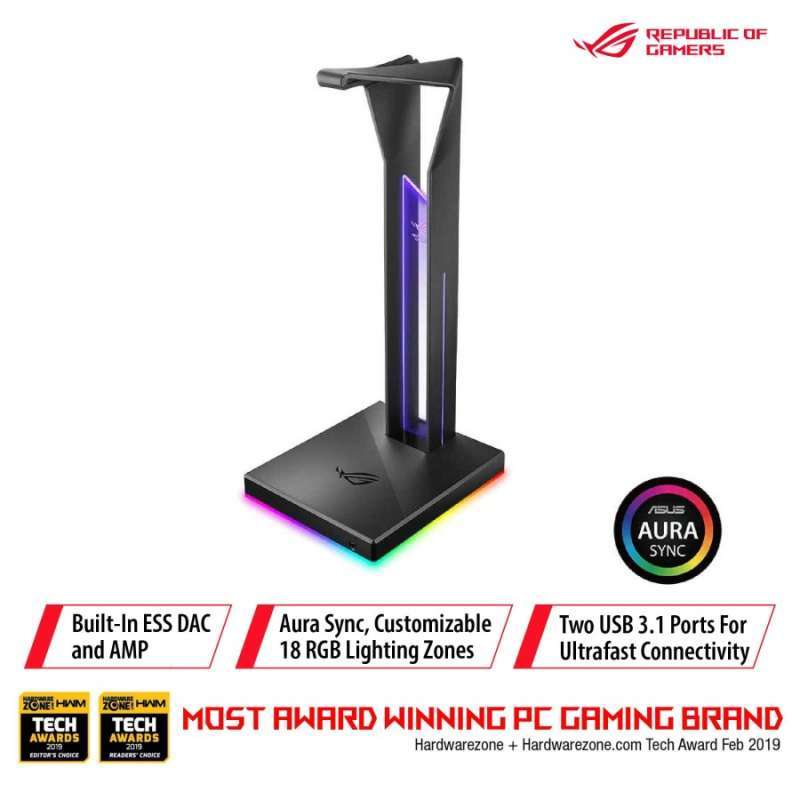 Jual ASUS ROG Throne RGB Gaming Headset Stand with 7.1 Surround Sound ...