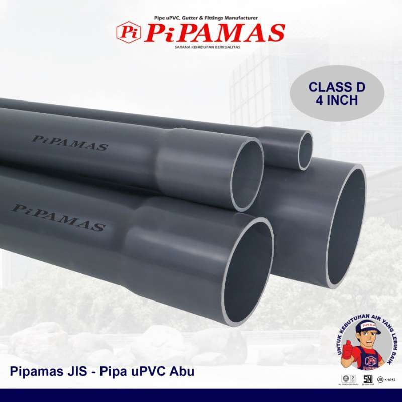 Jual Pipa PVC Abu D 4 inch Pipamas JIS uPVC di Seller Pipamas ...