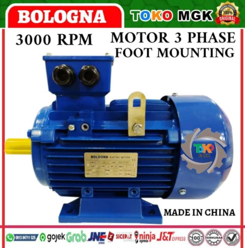Promo BOLOGNA MOTOR 4KW/5.5HP/2POLE/3PHASE/3000rpm FOOT MOUNTED B3 ...