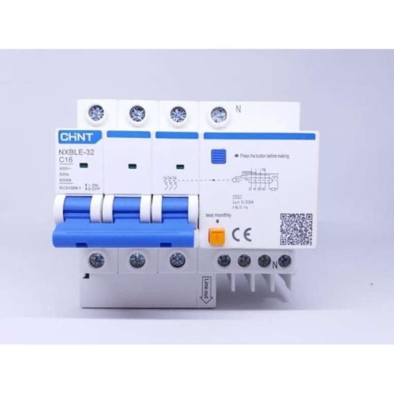 Promo RCBO + MCB Chint NXBLE-32 3P + N 6a 10a 16a 25a 32a 40a 50a 63a 3phase Diskon 23% di ...