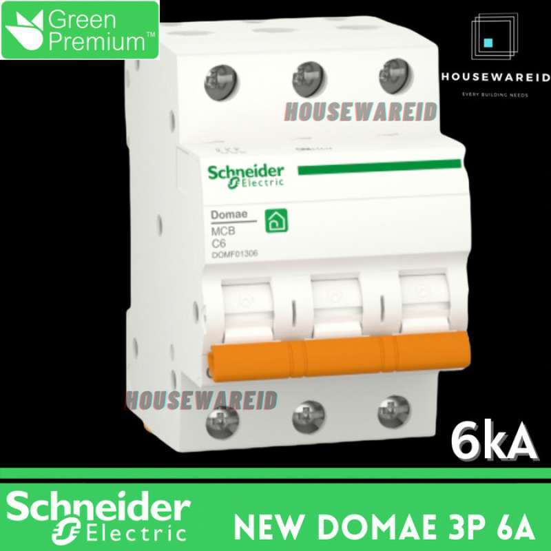 Promo MCB 3p 6a 3 Phase 6 Ampere DOMF01306 Schneider New Domae 6kA Original Diskon 23% di Seller ...