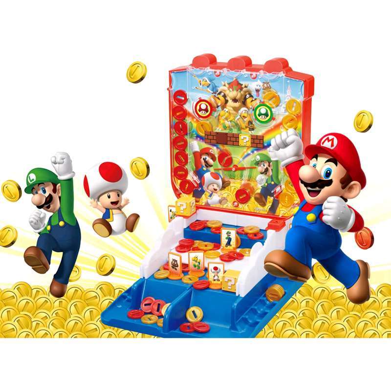 Jual Super Mario lucky coin game family board game coin push original ...