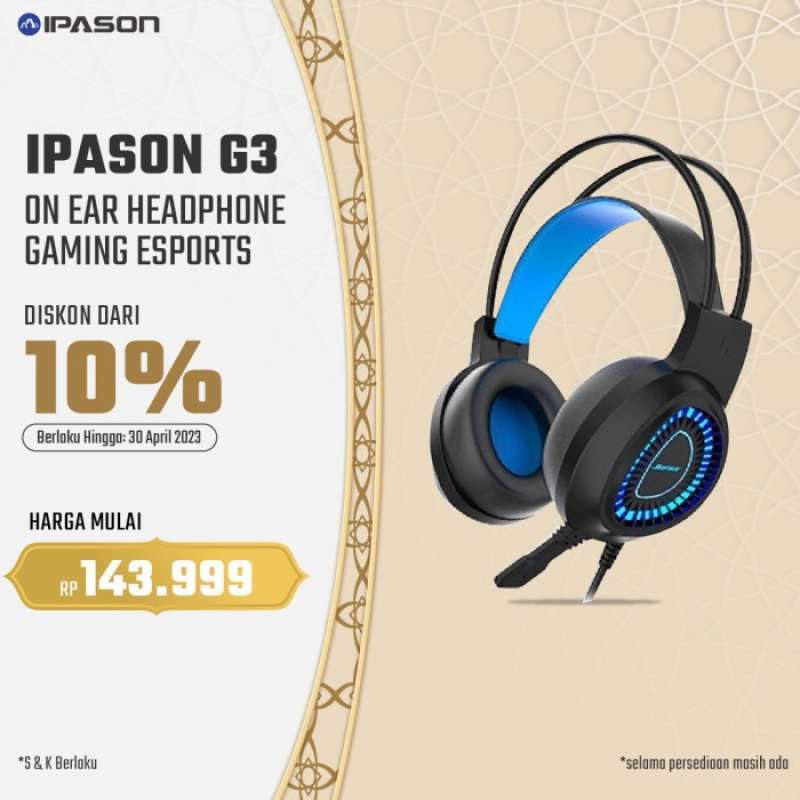 Promo Ipason Mp-G3 E-Sports Headphones Gaming Headsets Headphones Headphones Diskon 28% di ...