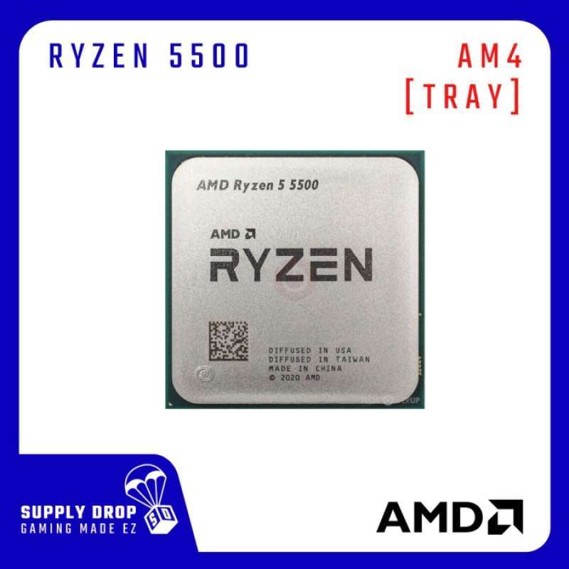 Promo AMD Ryzen 5 5500 3.6Ghz Up To 4.2Ghz AM4 6 Core - TRAY NO BOX NO ...
