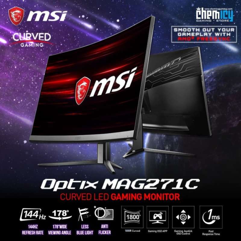 Promo Msi Optix Mag271c 27 Inch 144hz Curved Gaming Led Monitor Diskon ...