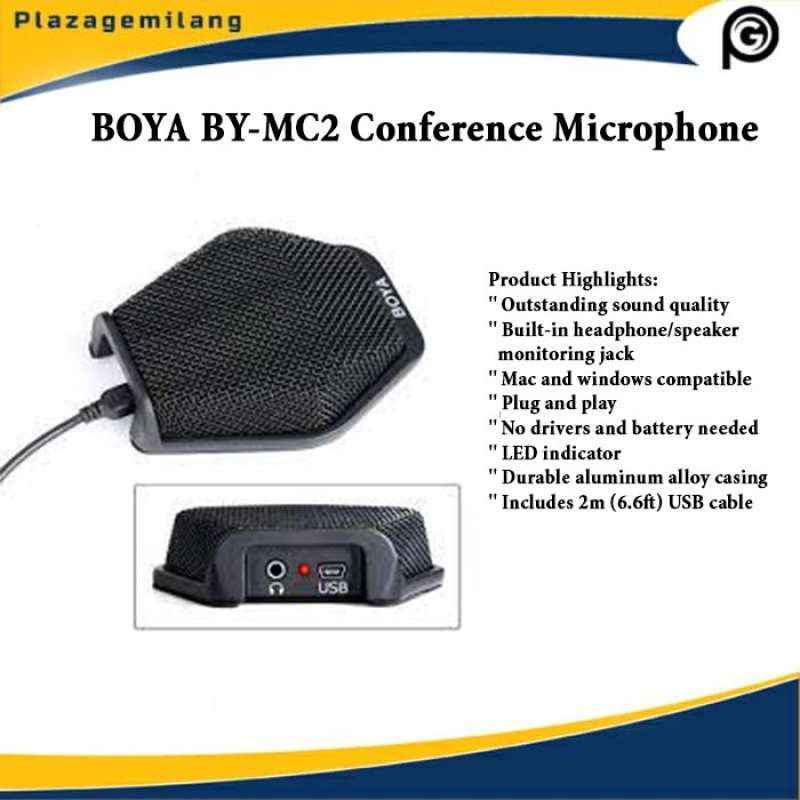 Promo BOYA BY-MC2 Conference Microphone for Conference Room Seminar ...
