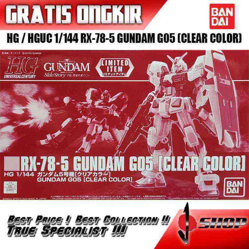 Jual P-bandai Hg / Hguc 1/144 Rx-78-5 Gundam G05 (clear Color) Di Seller J-shop Indonesia ...