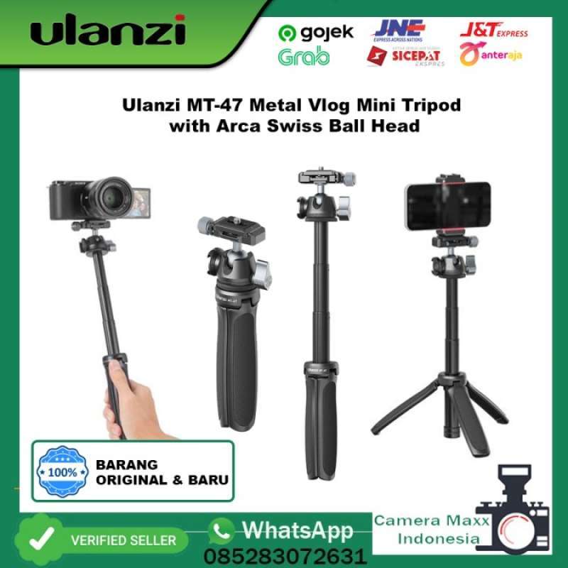 Promo ULANZI MT-47 METAL VLOG MINI TRIPOD WITH ARCA SWISS BALL HEAD ...