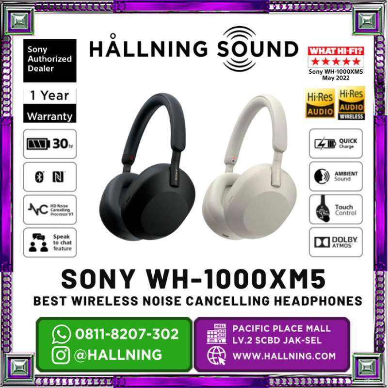 Promo SONY WH-1000XM5 Wireless Noise Cancelling Headphone / WH1000XM5 - Multicolor Diskon 23% di ...