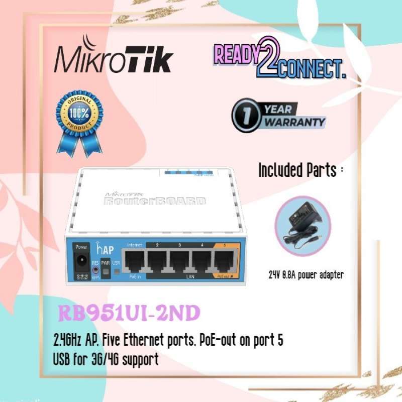 Promo Mikrotik RB951Ui-2ND (hAP) Router Wireless Diskon 23% di Seller ...