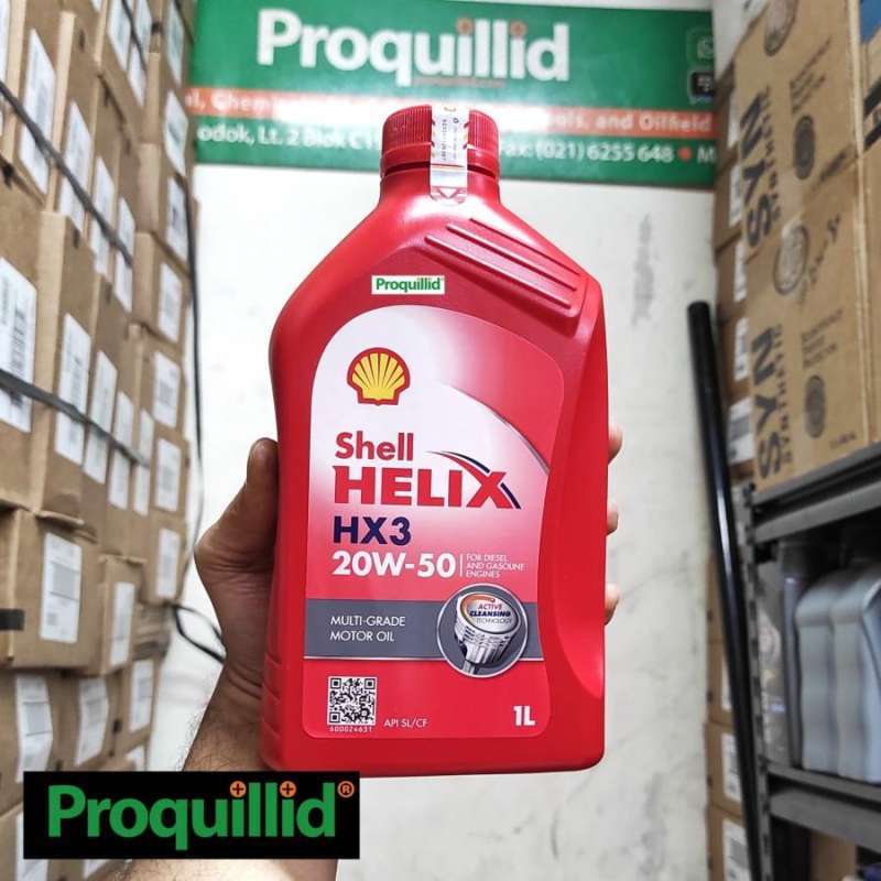 Promo SHELL HELIX HX3 MINERAL OIL 20W-50 OLI MESIN MOBIL 20W50 BENSIN ...