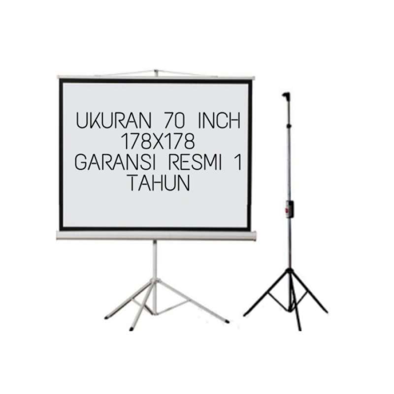 Jual Layar Proyektor Screen Tripod 70 Inch Garansi Resmi 1 Tahun Di ...