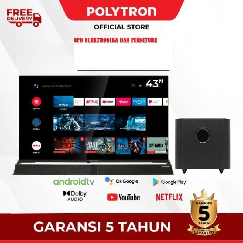 Promo Polytron Led Smart Cinemax Soundbar Android Tv 43 Inch ...