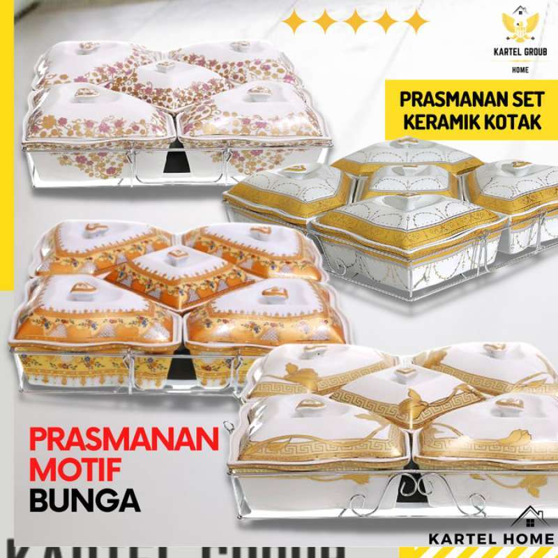Jual HOME Tempat Saji Makanan Prasmanan Kotak Keramik Tempat Lauk Mewah ...