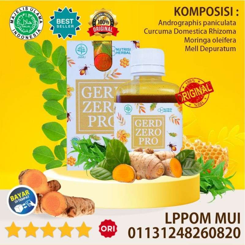 Promo ORIGINAL Paket 1 botol Murni Gerd Zero Pro Obat Herbal Lambung ...