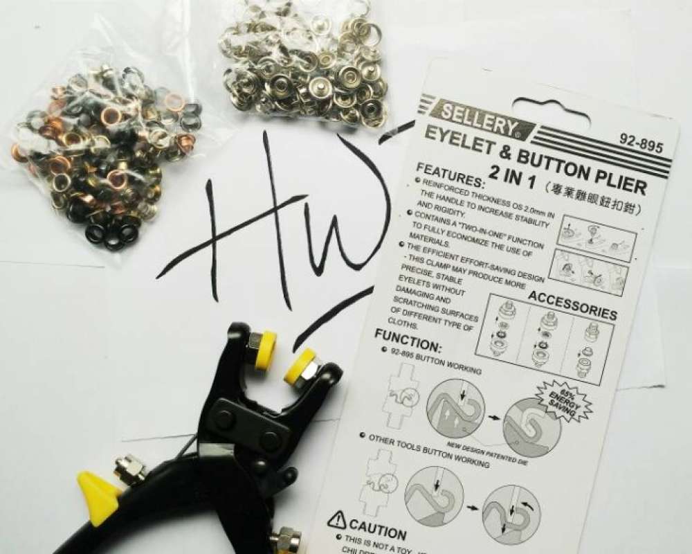 Jual Eyelet & Button Plier 2 In 1 / Tang Mata Ayam & Kancing Sellery Di ...
