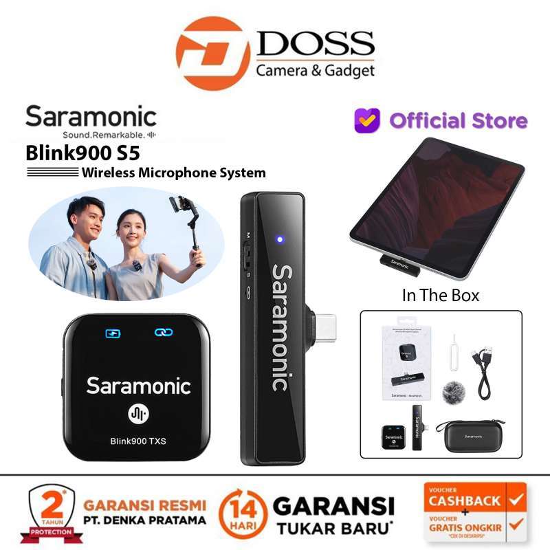 Promo Saramonic Blink900 S5 Ultracompact Wireless Microphone USB Type C ...