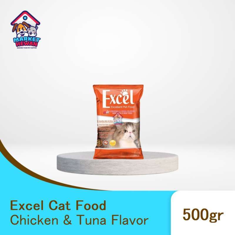 Jual Excel Makanan Kucing Chicken & Tuna Flavor 500 Gram Di Seller ...