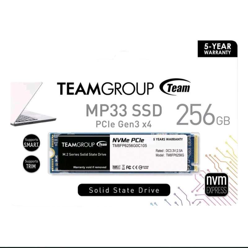 Jual Super Ssd Team Group Nvme Gen 3 X4 256gb Original Garansi Resmi 5 ...