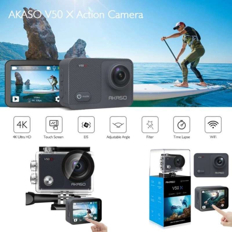 Promo AKASO V50X ACTION CAMERA FULL HD 4K EIS WIRELESS CAM - V 50X ...