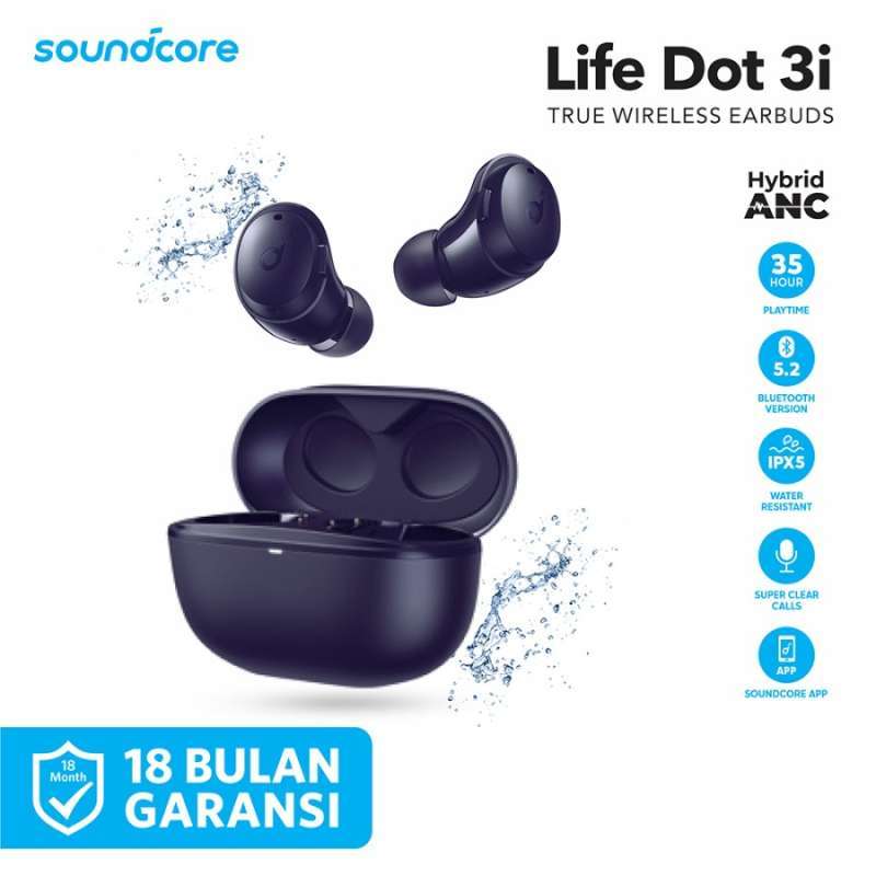 Jual True Wireless Earbuds Anker Soundcore Life Dot 3i - A3982 Biru Di ...