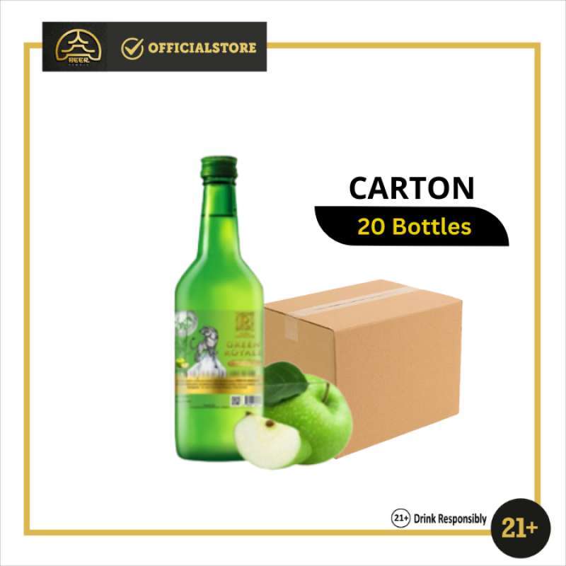 Jual Green Royale Apple Apel Soju 350ml x 20 Bottle (1 Karton) di Seller Beer Temple Serpong ...