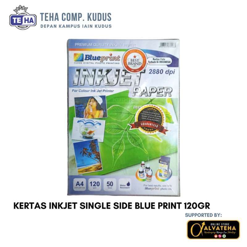 Jual Kertas Inkjet Inkjet Paper BLUEPRINT A4 120gsm 50 lembar Single ...