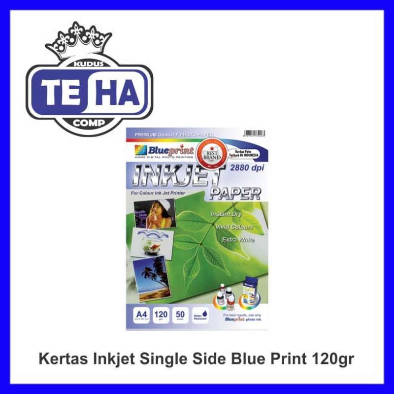Jual Kertas Inkjet Inkjet Paper BLUEPRINT A4 120gsm 50 lembar Single ...