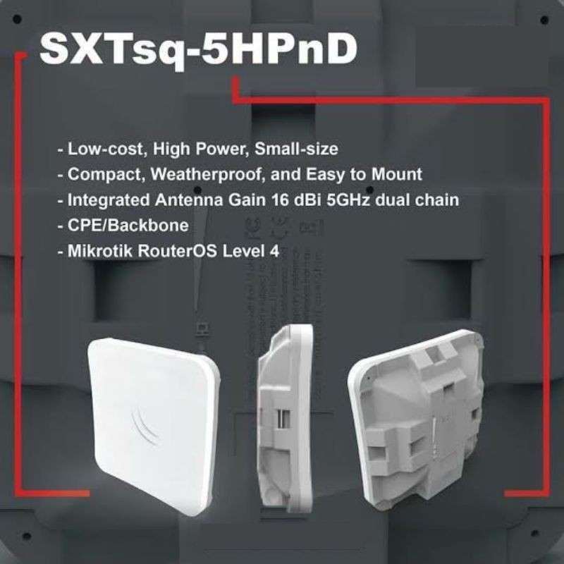 Jual Mikrotik SXTsq-5HPnd 5Ghz Embedded Wireless Client SXT Mimo Level ...